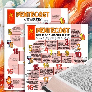 Pentecost Bible Scavenger Hunt, What is Pentecost, Holy Spirit ...