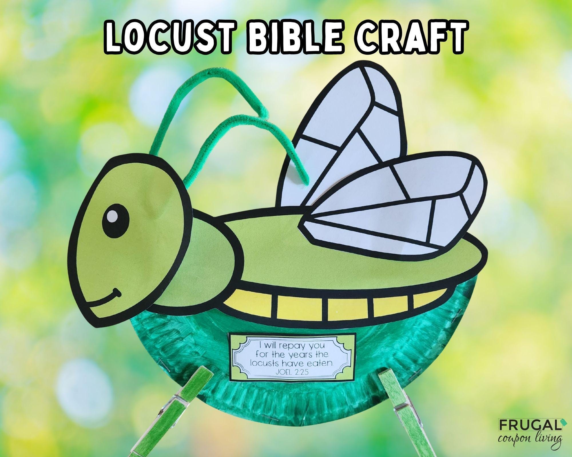 Locust Bible Craft for Kids, Restoration in Joel 2:25 “I Will Repay You ...
