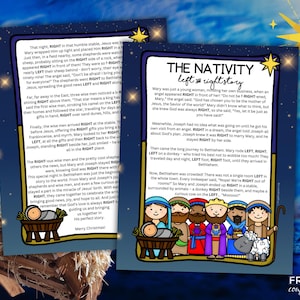 Nativity Story Left Right Christmas Game, Advent Right Left Game, Kids ...