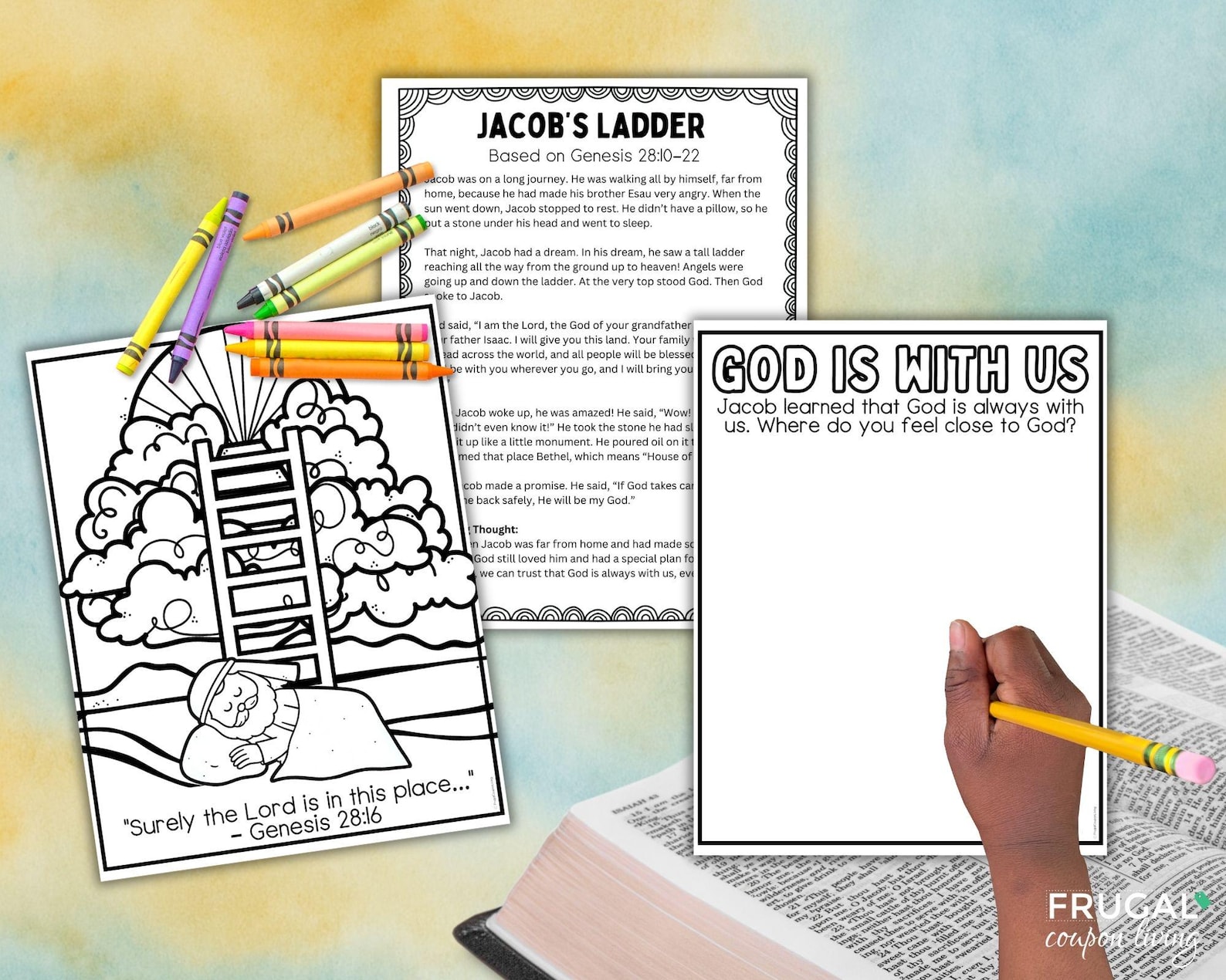Jacob's Ladder Bible Craft for Kids, Jacob’s Dream at Bethel Story ...