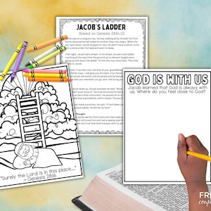 Jacob's Ladder Bible Craft for Kids, Jacob’s Dream at Bethel Story ...