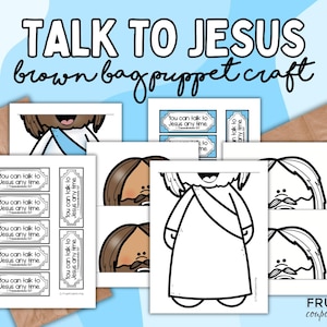 Talk to Jesus Puppet Craft for Kids, How to Talk to Jesus Christian ...