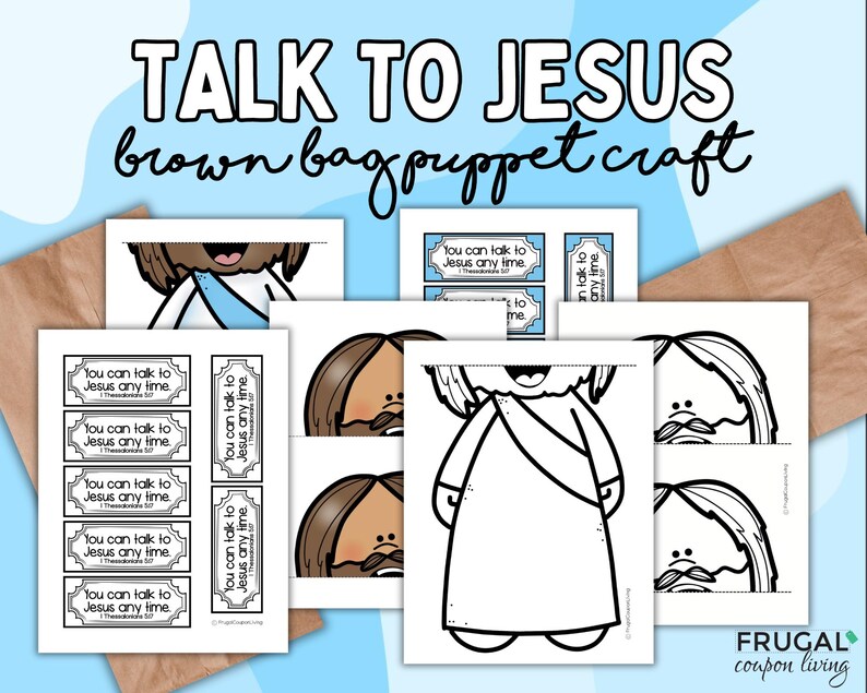 Talk to Jesus Puppet Craft for Kids, How to Talk to Jesus Christian ...