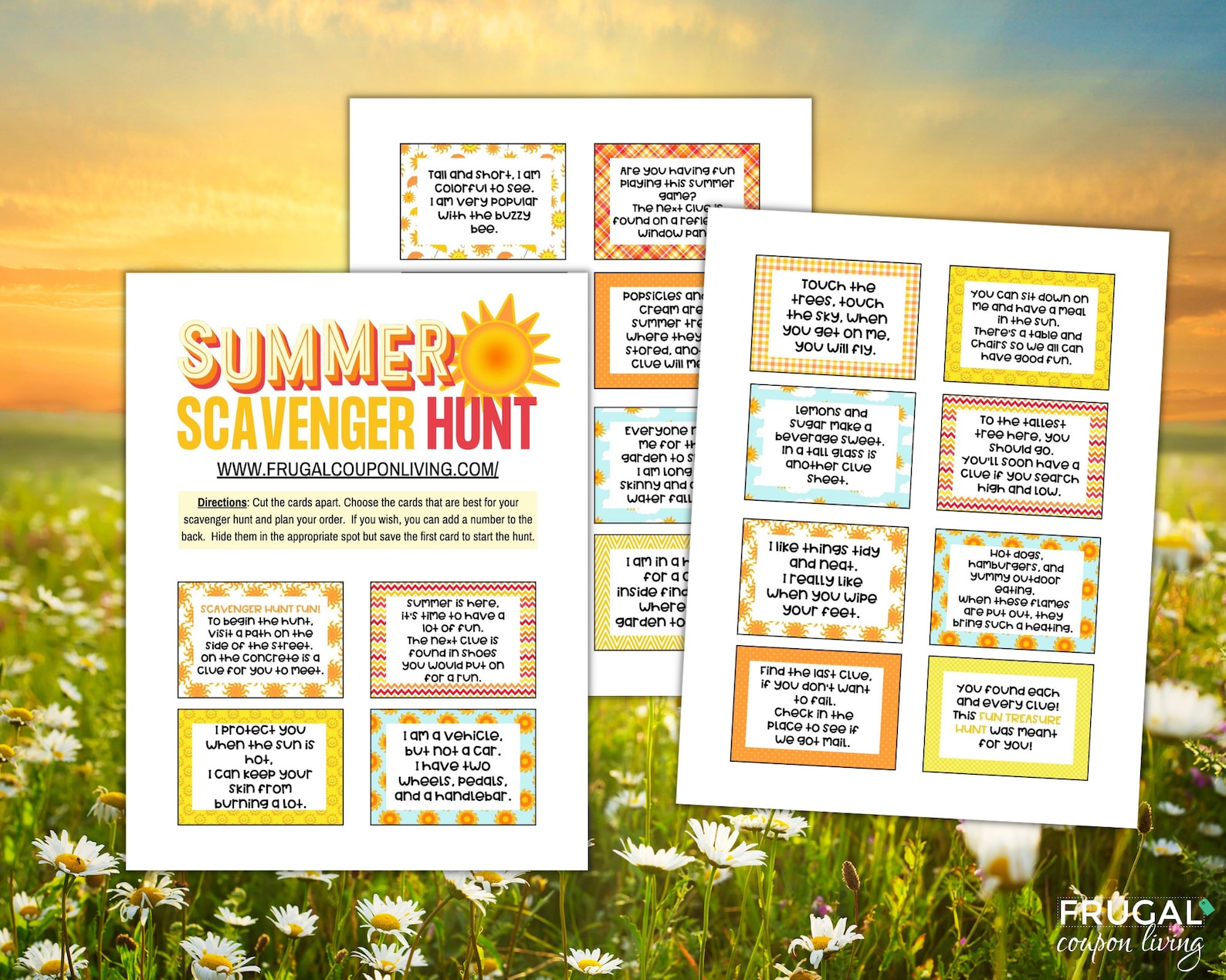 Summer Scavenger Hunt Clues | Fun Summer Activities Printable PDF,| 20 ...