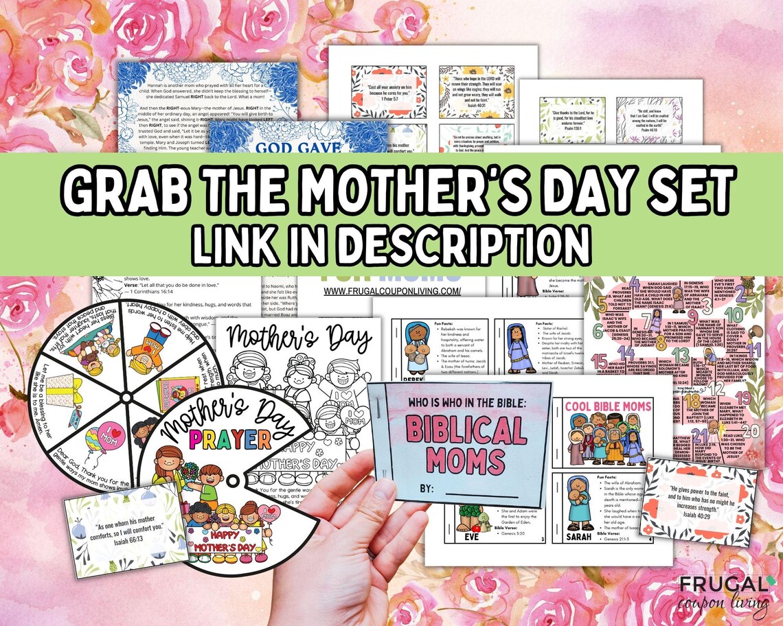 Moms of the Bible Left Right Game for Mother's Day, God Gave Us Moms ...