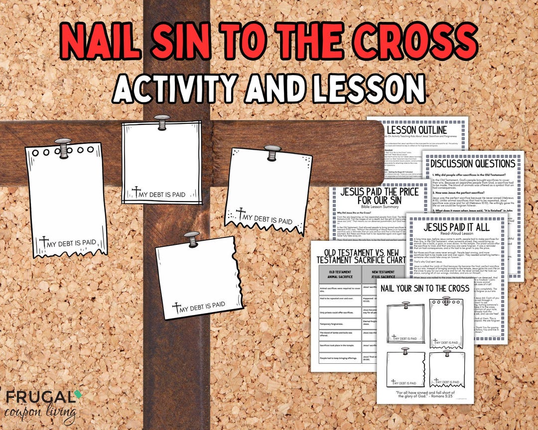 Jesus Became Sin Activity for Kids, Lesson on Sin Craft for Forgiveness ...