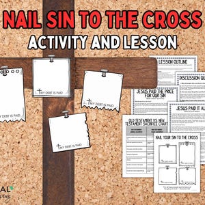 Jesus Became Sin Activity for Kids, Lesson on Sin Craft for Forgiveness ...