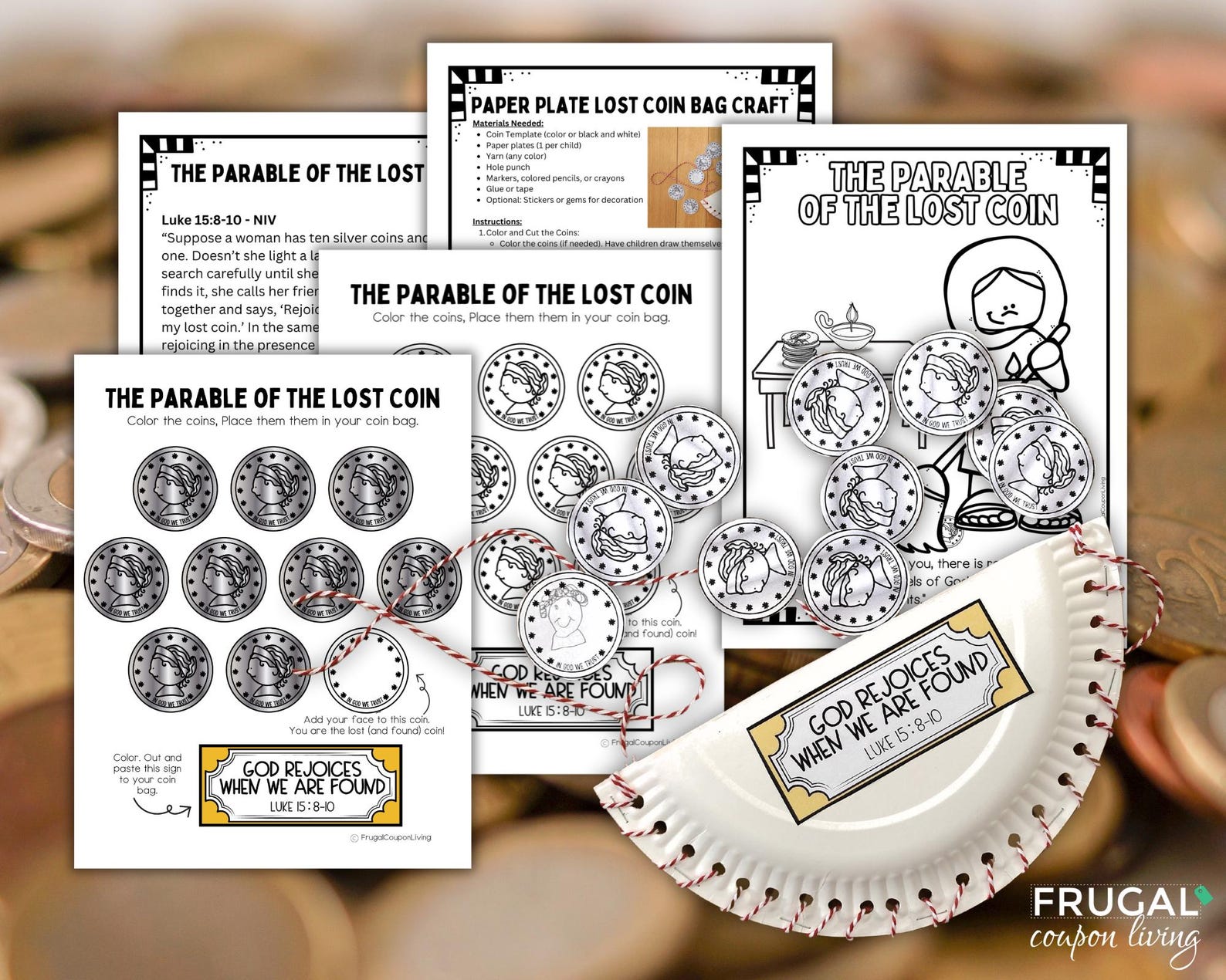 Parable of the Lost Coin Craft for Kids, Lost Silver Coin Parable of ...