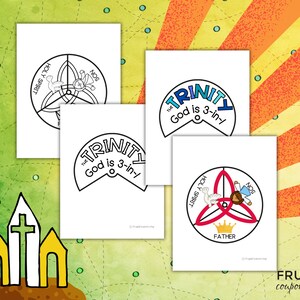 Trinity Coloring Wheel Printable, God is 3-in-1 Trinity Sunday School ...