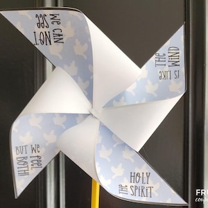 Holy Spirit Craft Pinwheel Template Printable, Jesus Promises the Holy ...