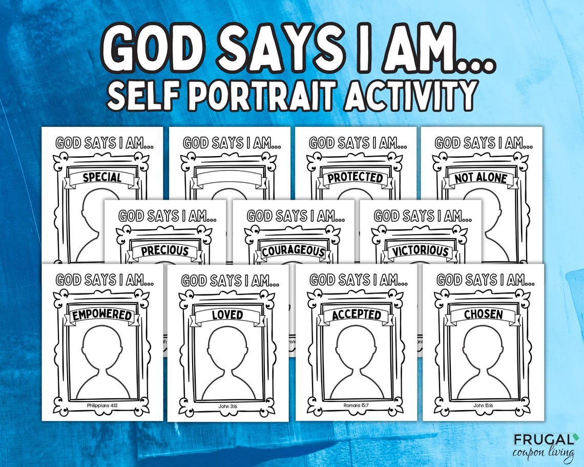 My Identity in Christ Craft Set for Kids, God Says I Am Scriptures Set ...