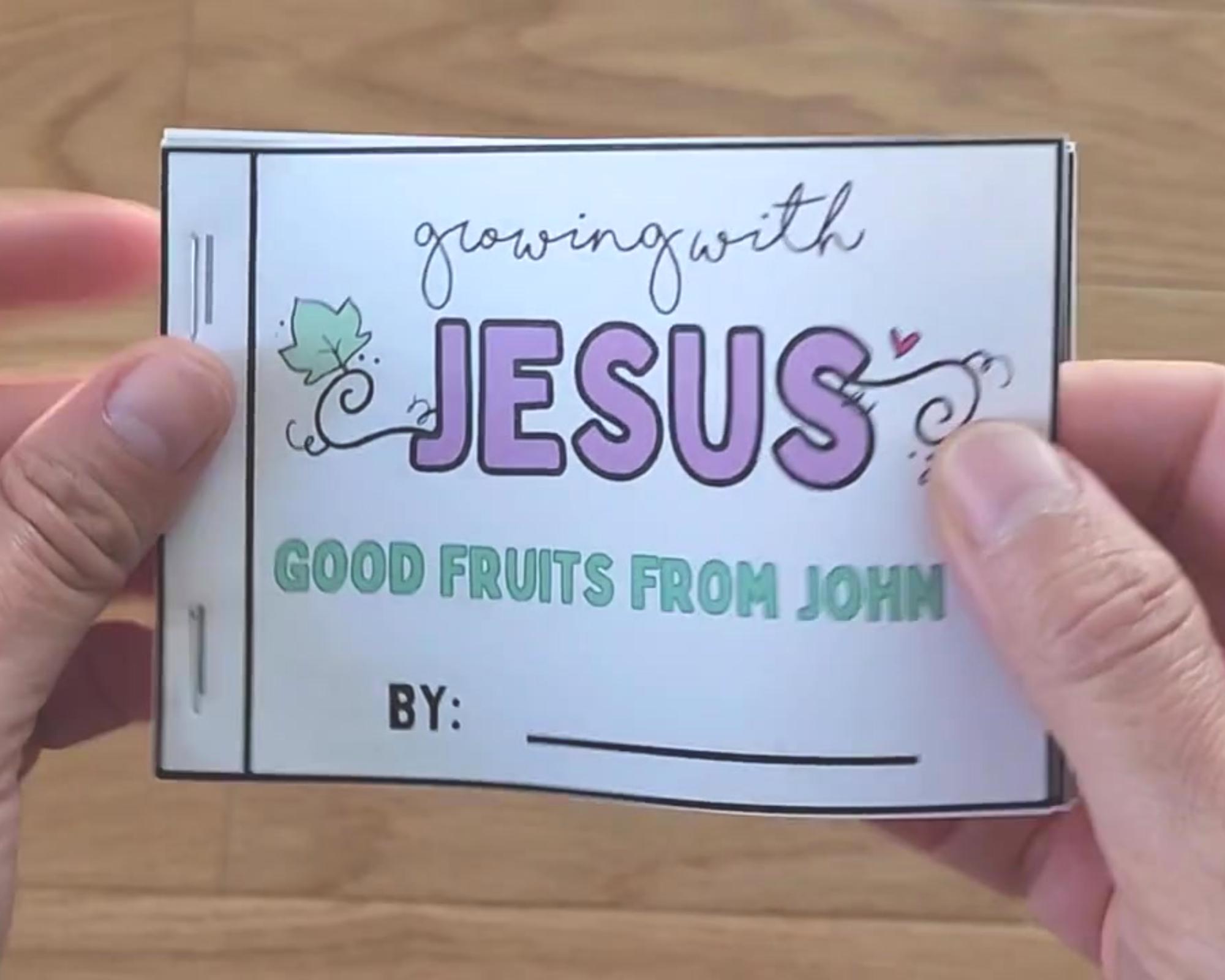 The True Vine Mini-book Craft, Growing With Jesus John 15 Parable of ...