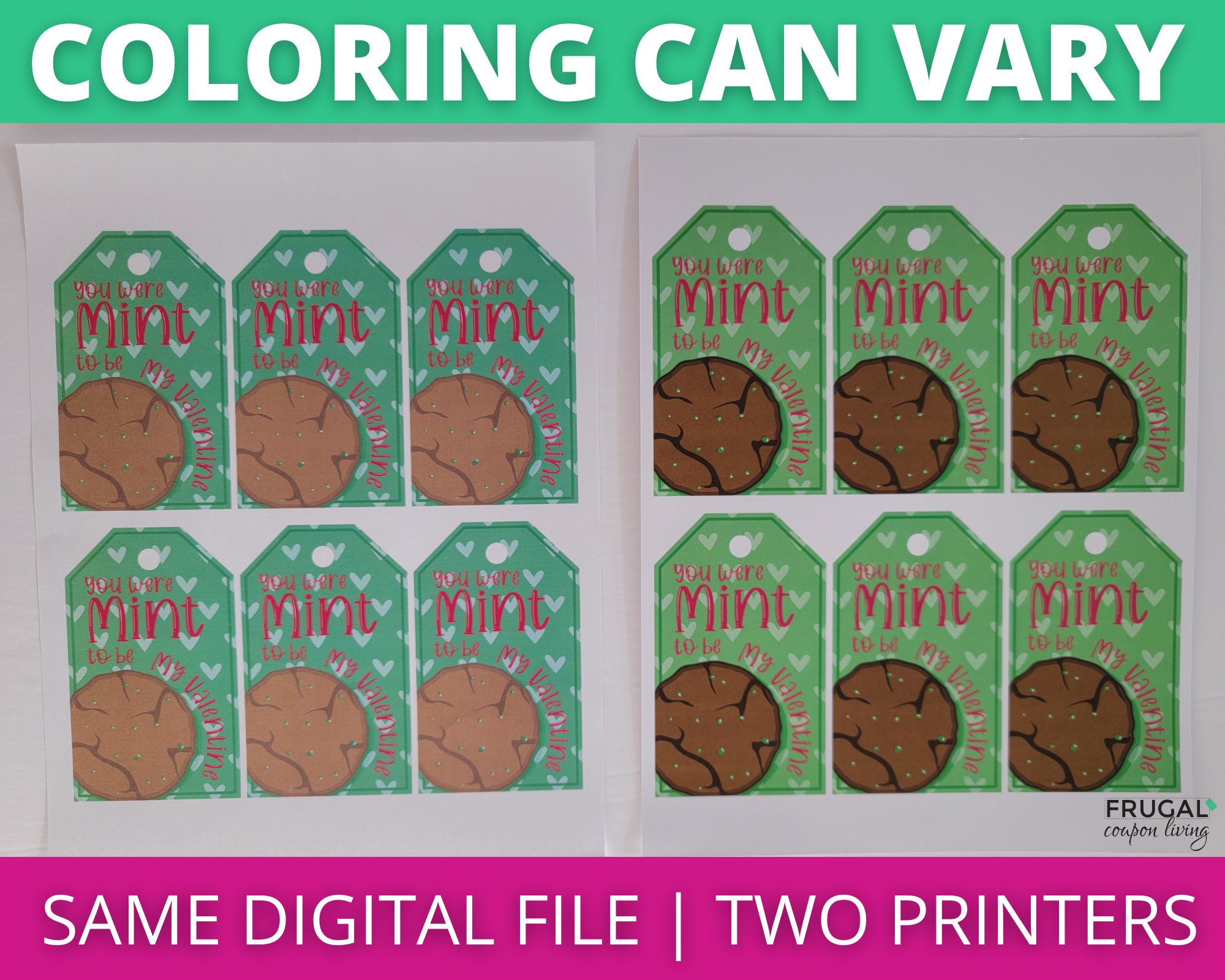 Girl Scouts Valentine Gift Tags for Thin Mint Cookies, Cute Mint to Be ...