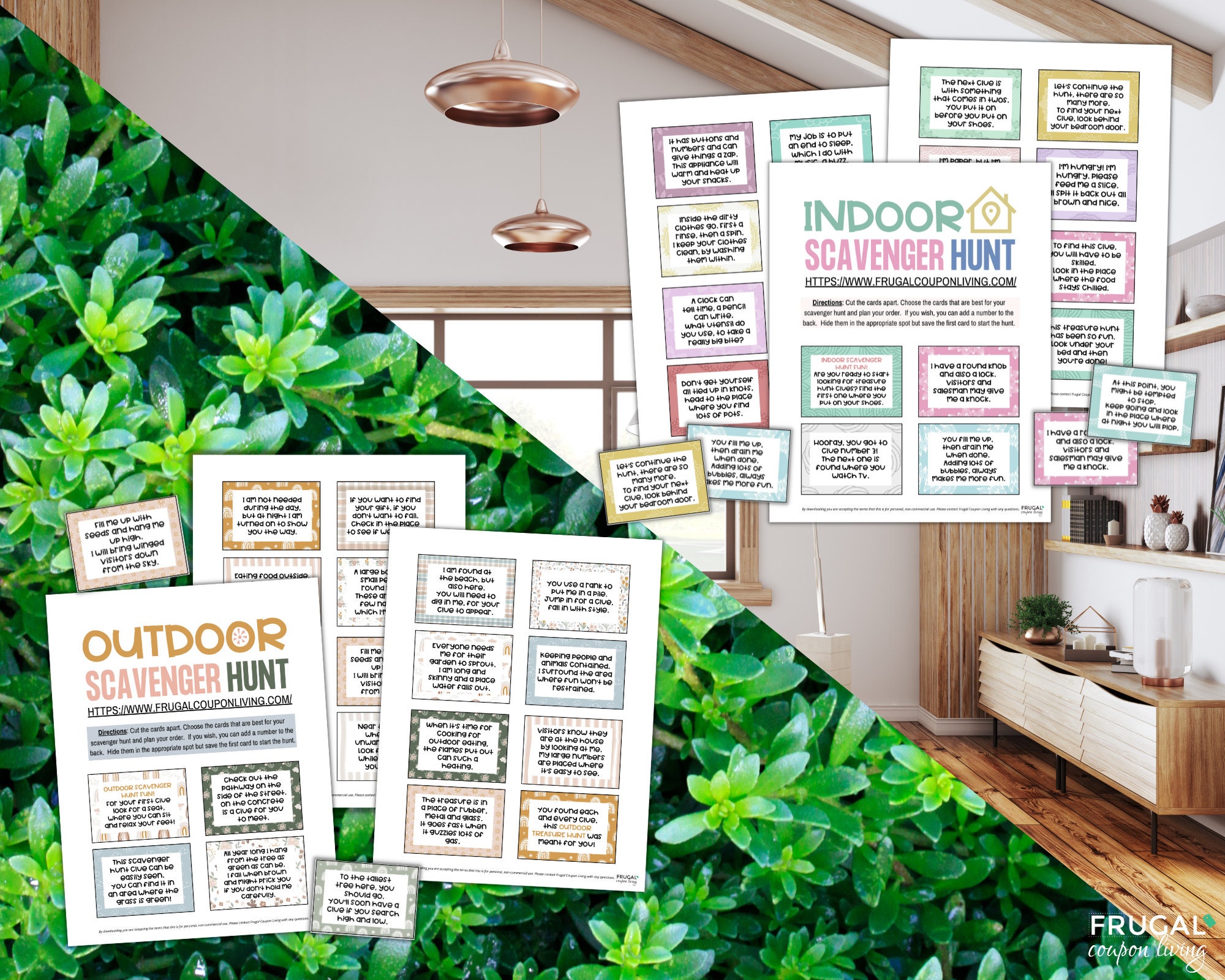 Indoor & Outdoor Scavenger Hunt Clues Fun Treasure Hunt for - Etsy