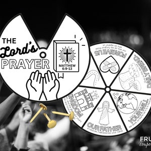 The Lord's Prayer Wheel for Kids, Teaching Lord's Prayer Matthew 6:9-13 ...
