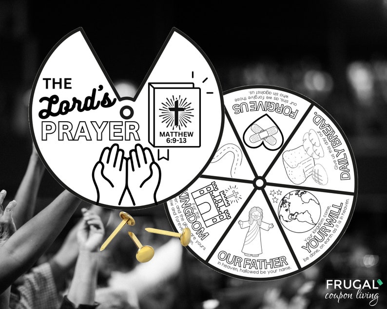 The Lord's Prayer Wheel for Kids, Teaching Lord's Prayer Matthew 6:9-13 ...