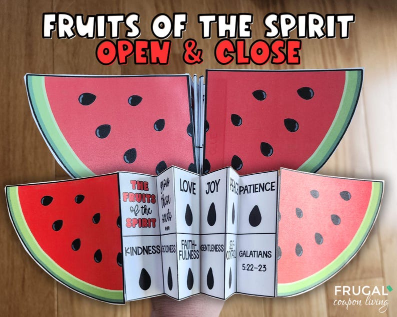 Fruits of the Spirit Craft for Older Kids, VBS Printable Watermelon ...