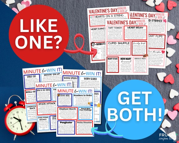 40 Minute to Win it Games | Traditional One Minute Games & Valentine ...