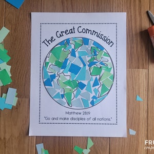 Christian Earth Day Craft Printable, Earth Paper Craft for Kids ...