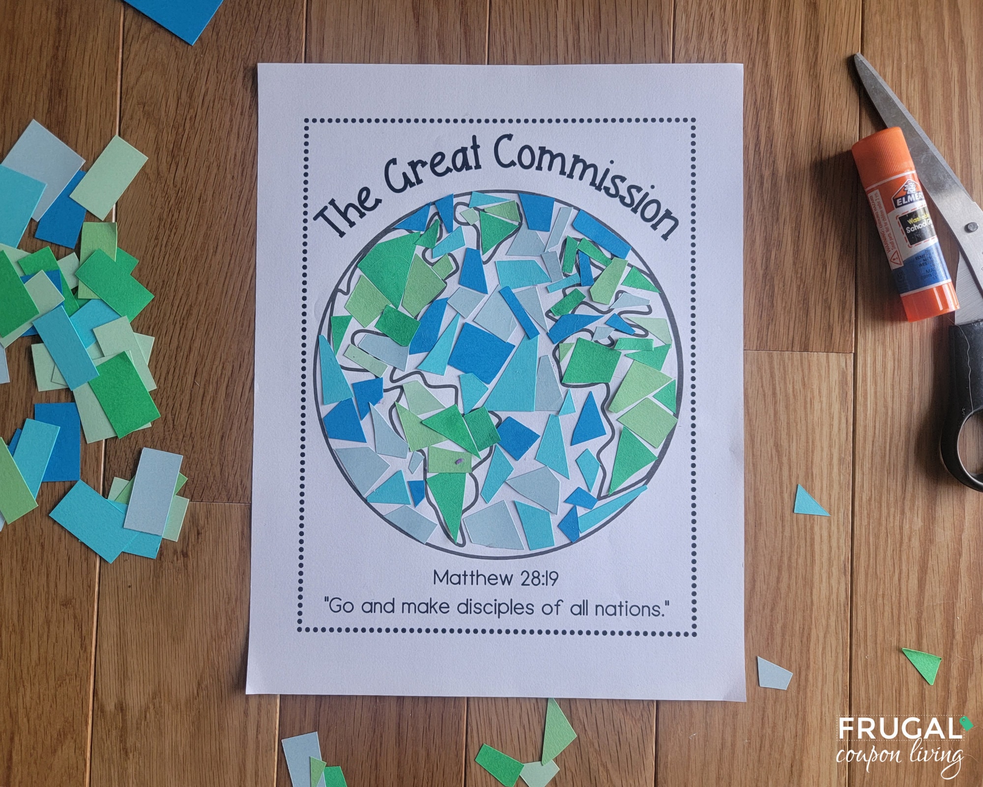 Christian Earth Day Craft Printable, Earth Paper Craft for Kids ...