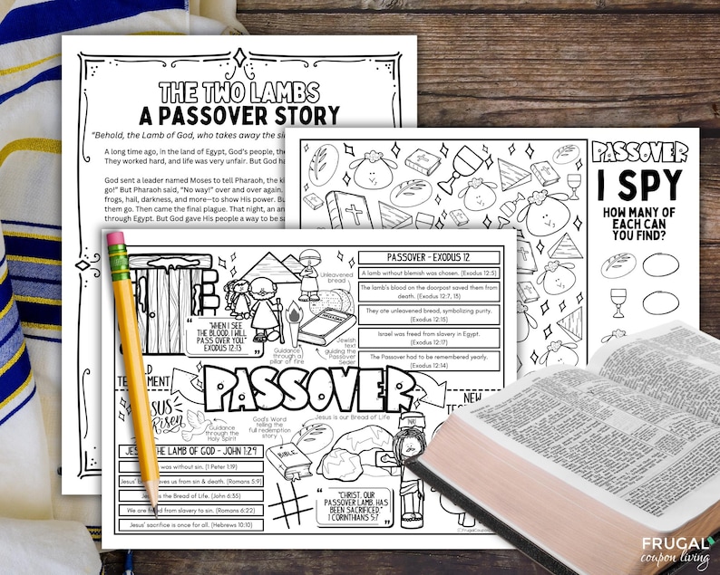 Christian Passover Activity Placemat, Connect the Old & New Testament ...
