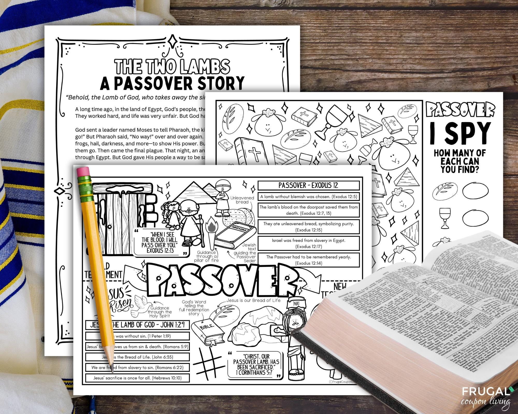 Christian Passover Activity Placemat, Connect the Old & New Testament ...