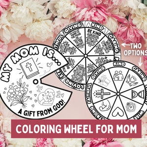 Mother's Day Craft Spinner Wheel, DIY Christian Gift for Mom Printable ...
