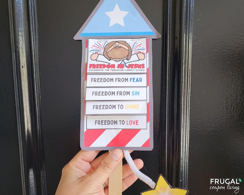 Freedom in Jesus Fourth of July Bible Craft, Patriotic Religious ...