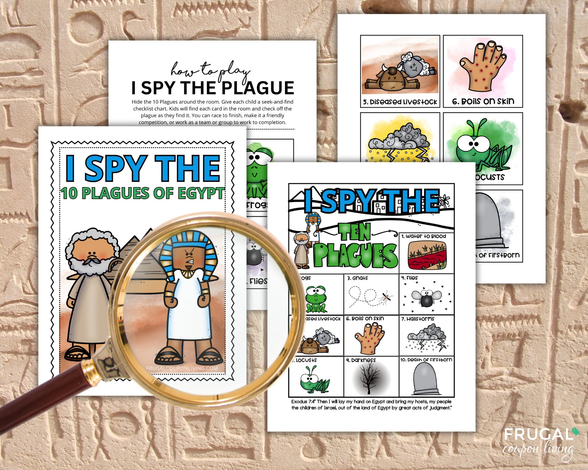 10 Plagues I Spy Kids' Activity | Ten Plagues of Egypt Matching Game ...