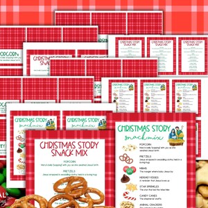 Christmas Story Snack Mix Printable, Nativity Story Snack Mix Gift Tags ...