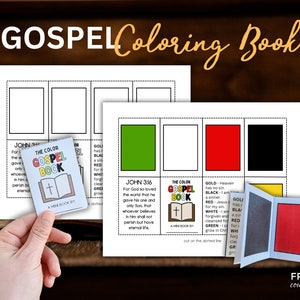 Gospel of Salvation Coloring Activities for Kids Printable Set ...