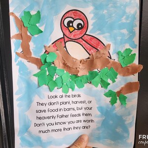 Look at the Birds Printable Bird Craft, Sermon on the Mount Matthew 6: ...