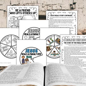 Jesus Heals a Paralyzed Man Coloring Wheel Craft, Miracles of Jesus ...