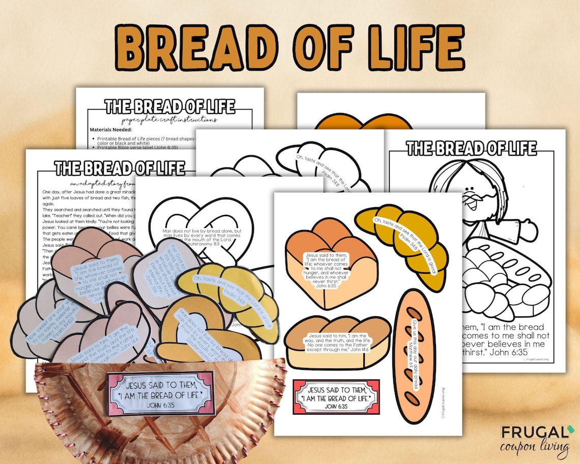 Bread of Life Craft for Kids, Jesus Said "i Am the Bread of Life ...