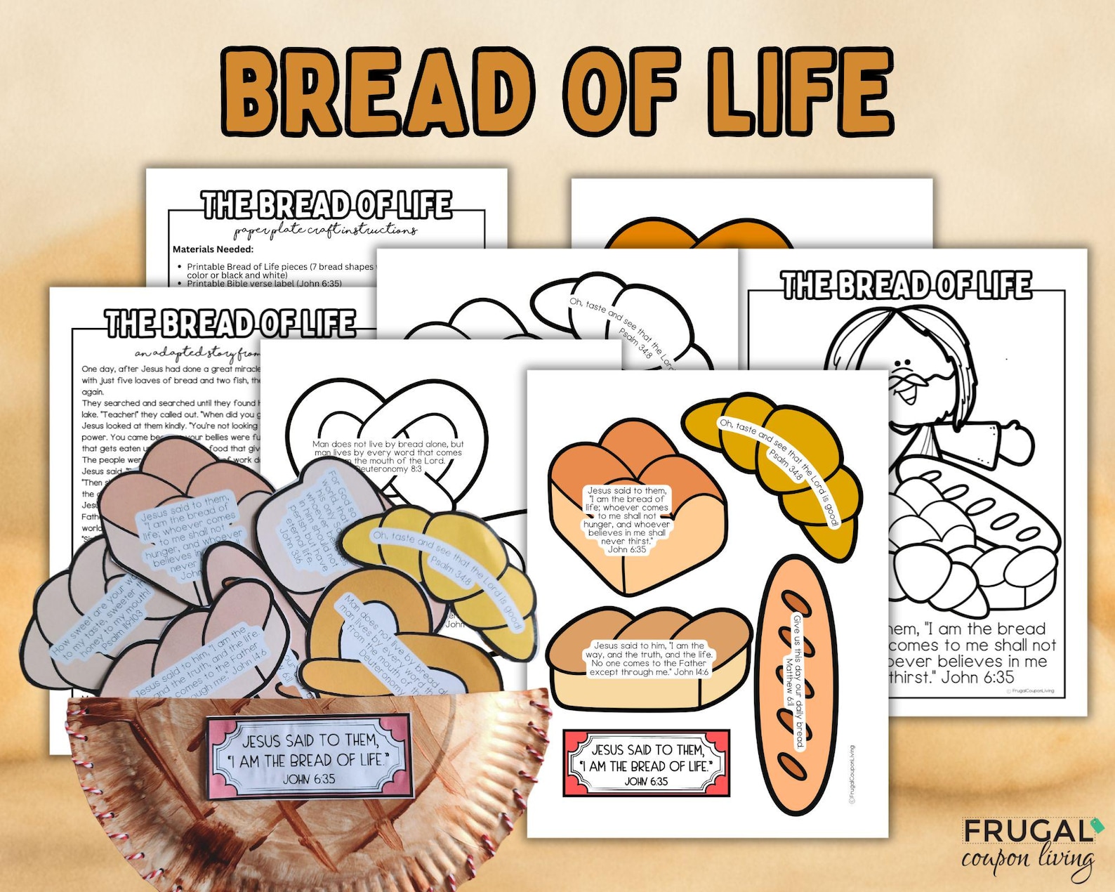 Bread of Life Craft for Kids, Jesus Said "i Am the Bread of Life ...