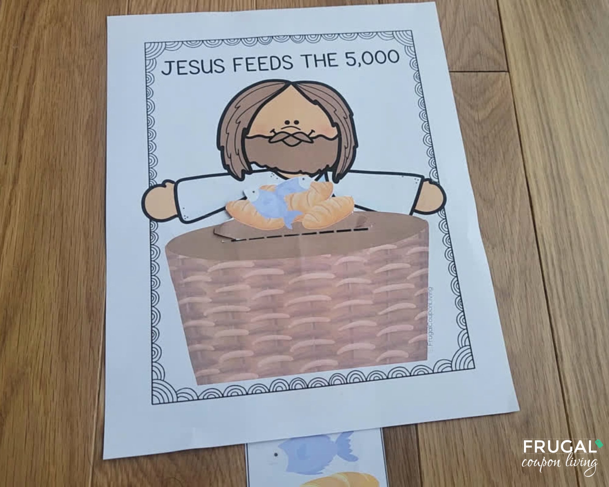 Jesus Feeds the 5000 Craft, 2 Fish 5 Loaves of Bread Bible Activity ...