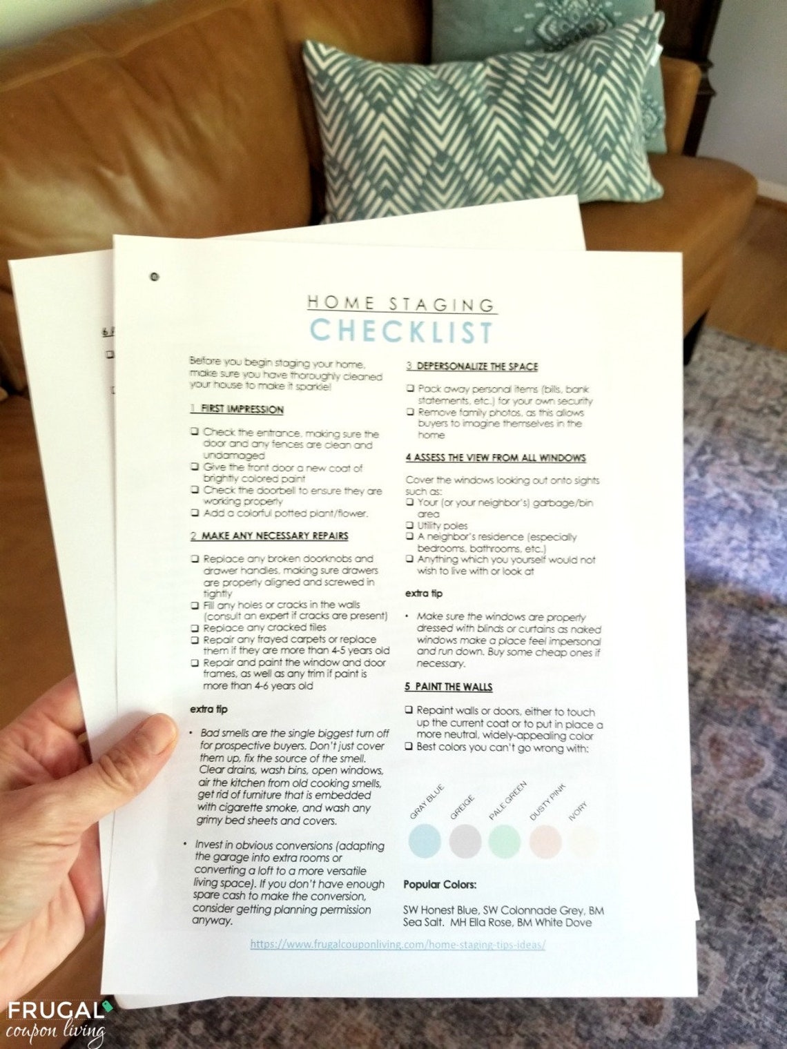 Handy Home Staging Checklist Printable Prep Your Home - Etsy