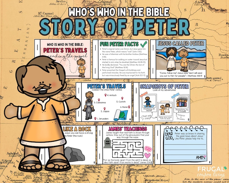 Life of Peter Bible Craft for Kids, Jesus' Disciple Peter Travels ...