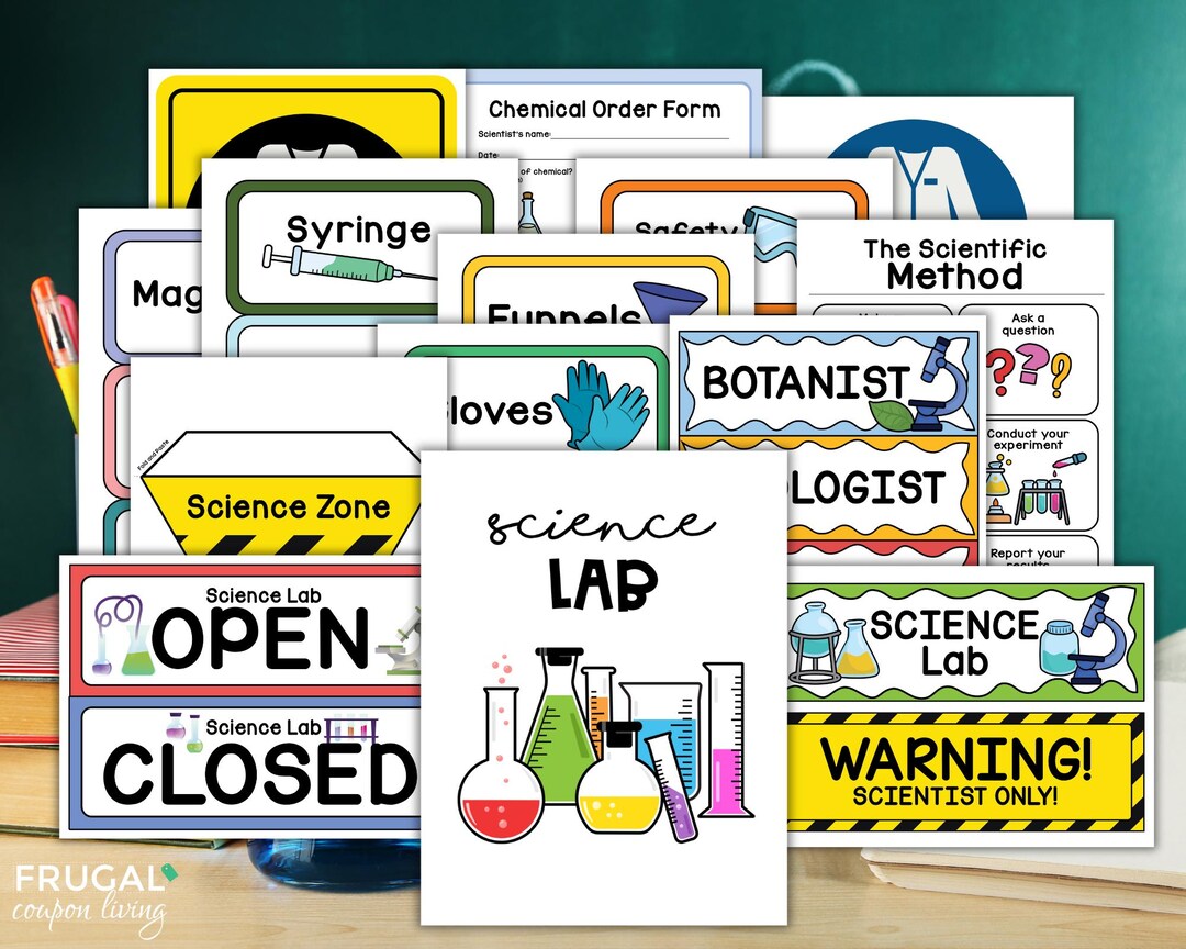Science Lab Pretend Play Set, Science Classroom Activities Printable ...