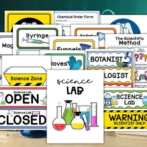 Science Lab Pretend Play Set, Science Classroom Activities Printable ...