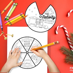 Nativity Craft Christmas Sunday School Lesson | Kids' Nativity Coloring ...