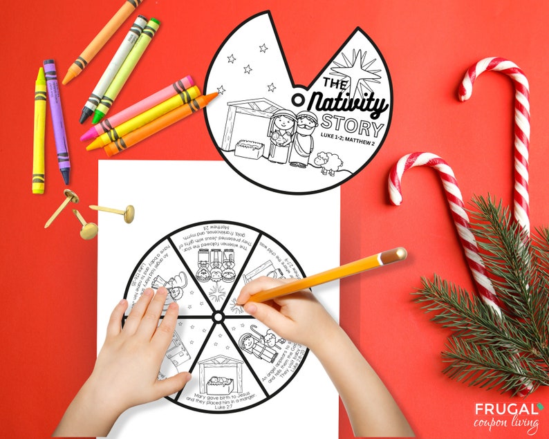 Nativity Craft Christmas Sunday School Lesson | Kids' Nativity Coloring ...