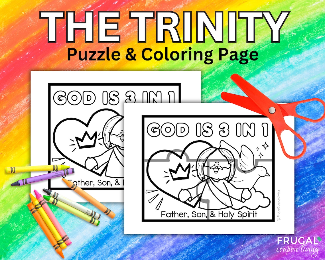 Holy Trinity Sunday School Printable Puzzle & Coloring Page for Kids ...