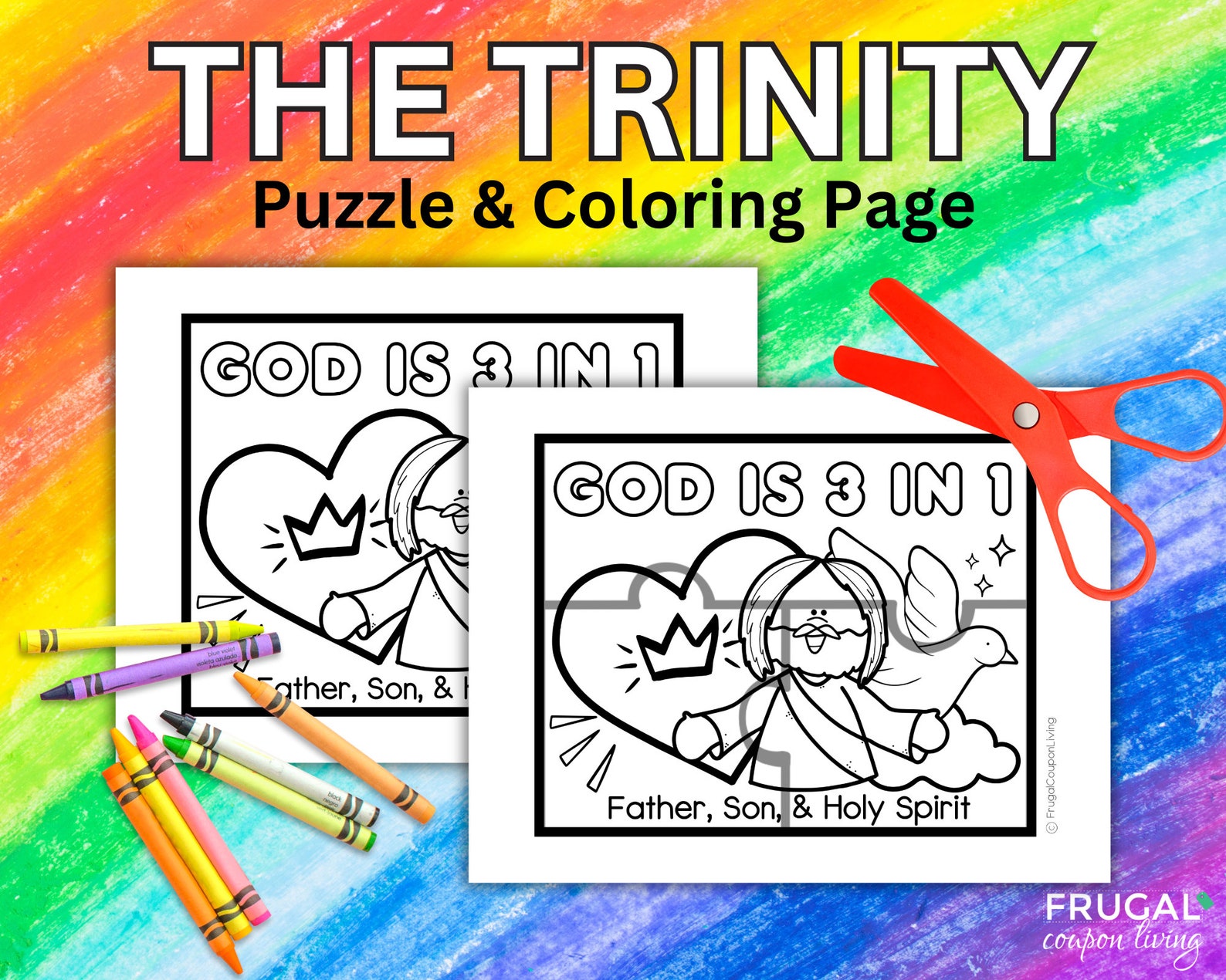Holy Trinity Sunday School Printable Puzzle & Coloring Page for Kids ...