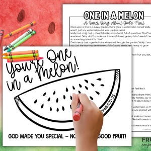 Fruits of the Spirit Craft for Older Kids, VBS Printable Watermelon ...