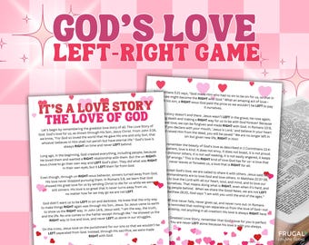 Gods Love Left Right Game Sunday School Bible Study Games Bible Game ...