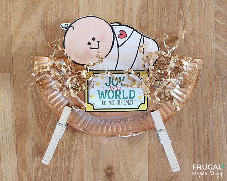 Baby Jesus in a Manger Craft, Printable Christmas Nativity for Kids ...