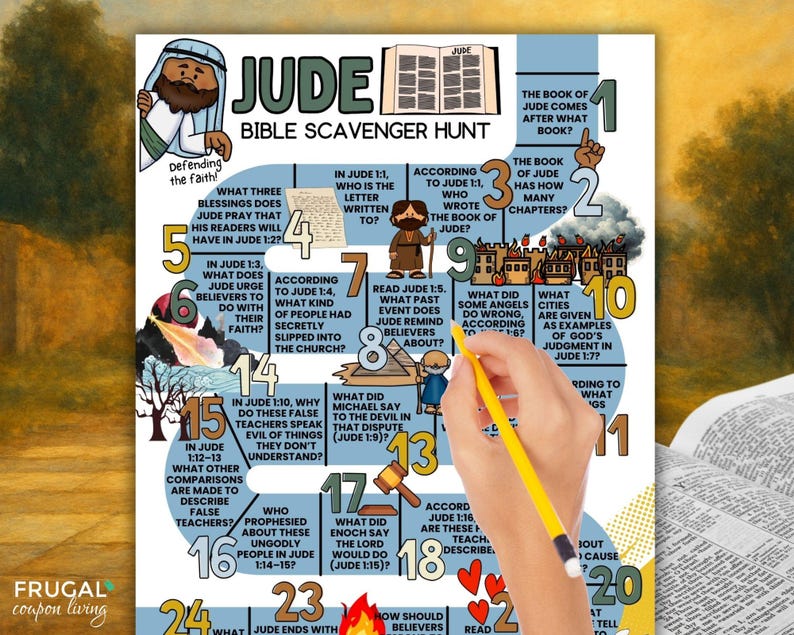 Jude Bible Scavenger Hunt, General Letters New Testament Bible Trivia ...