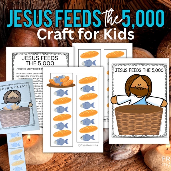 Jesus Feeds Fish Craft - Etsy