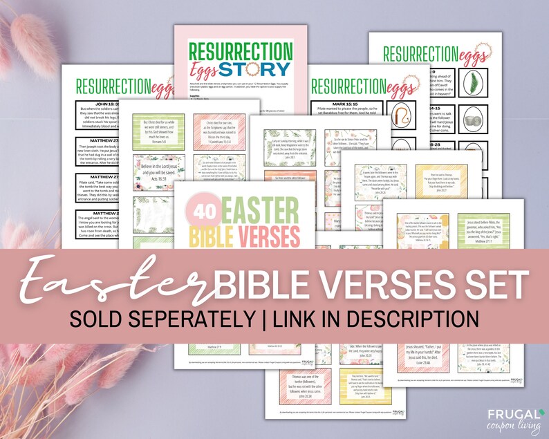 Resurrection Eggs Bible Verses Printable 12 Days of Easter - Etsy